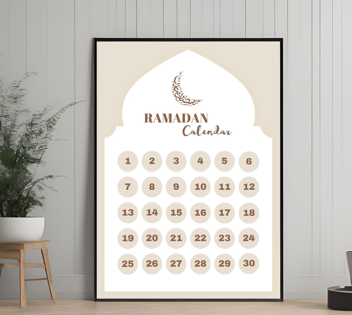 Ramadan Calendar Digital for 2025, Ramadan Countdown Eid Calendar ...