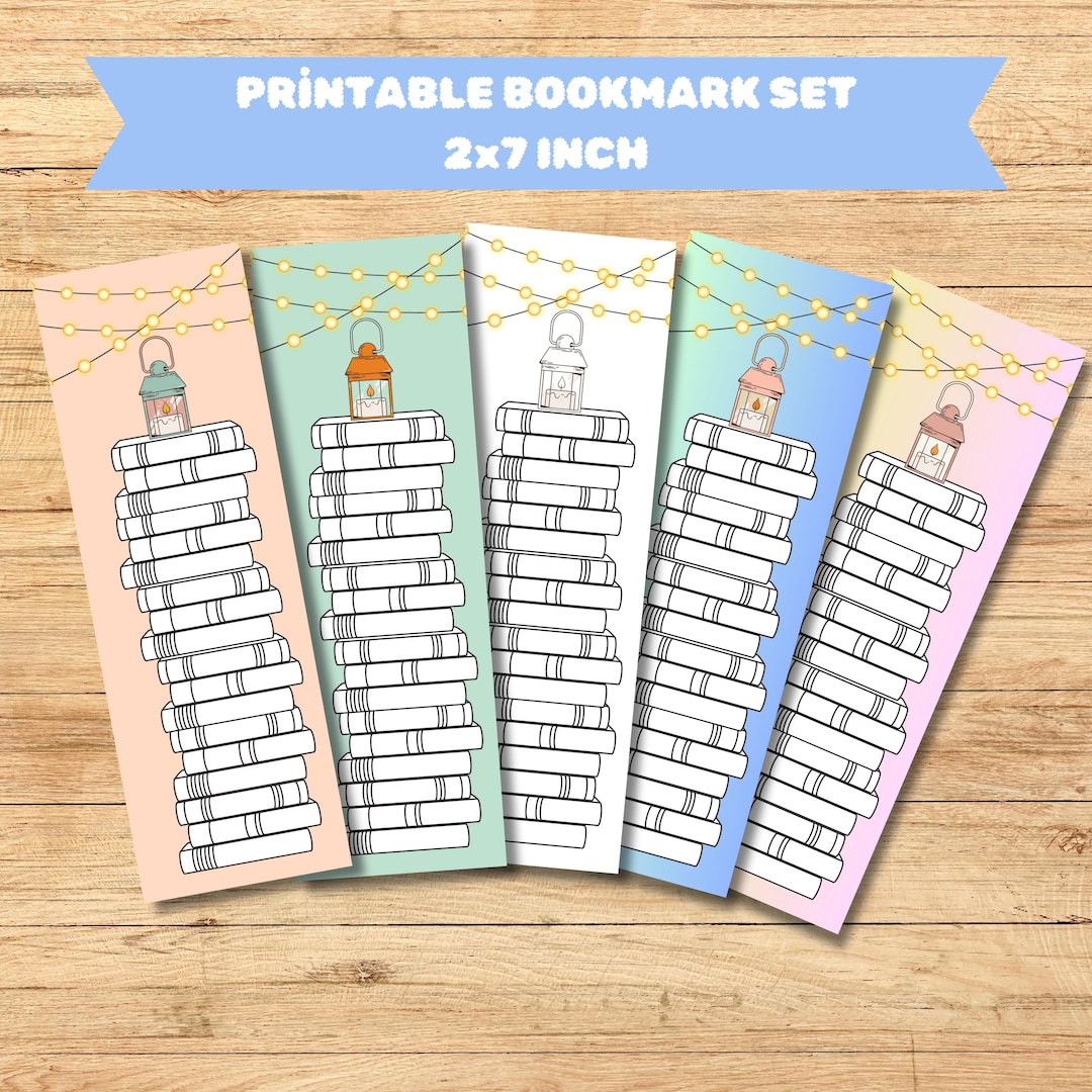 Printable Book Tracker Bookmark - Colorable Bookmarks for Tracking ...