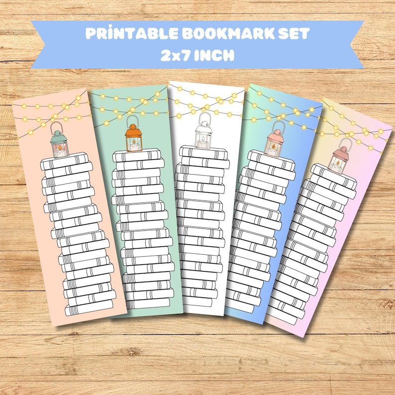 Printable Book Tracker Bookmark - Colorable Bookmarks for Tracking ...