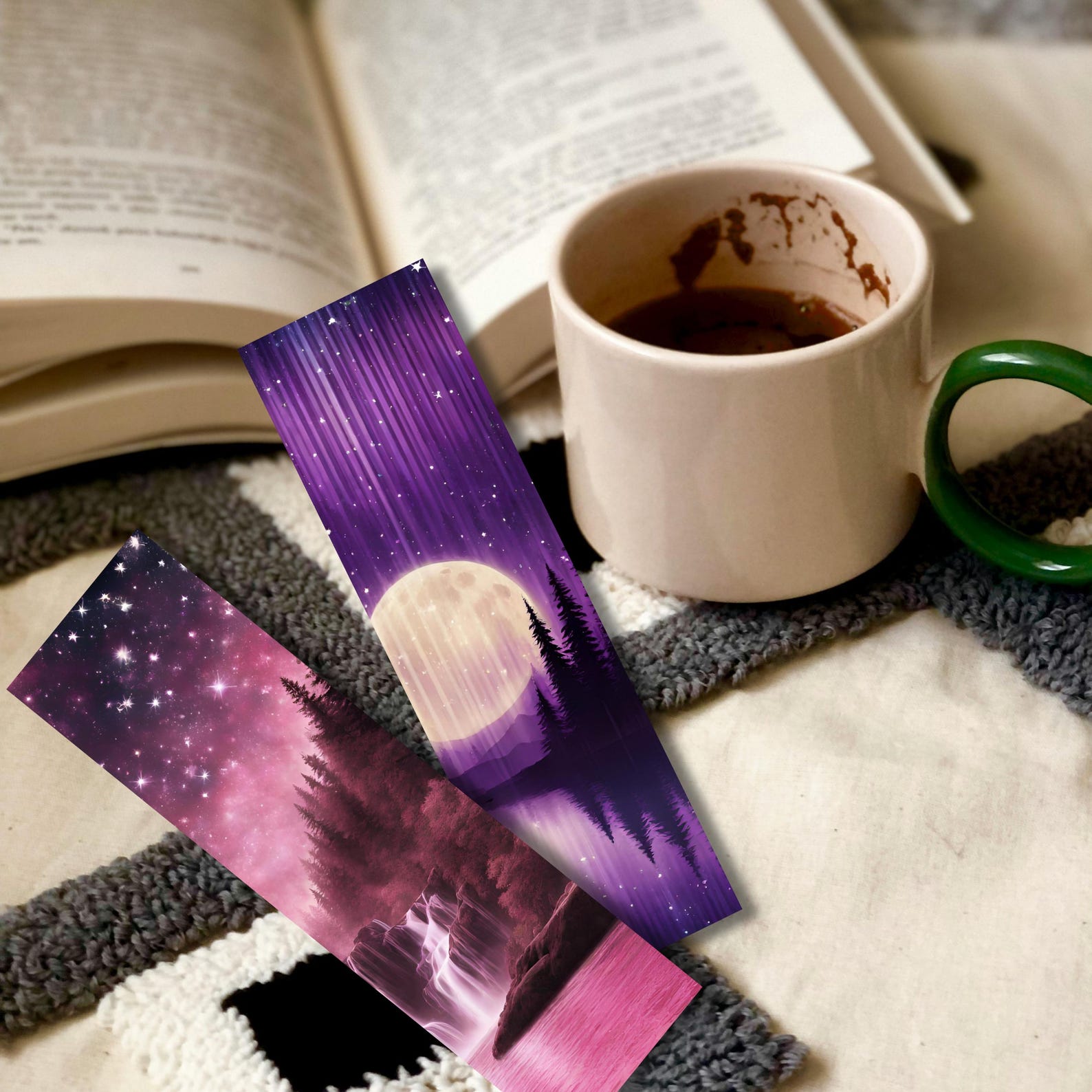 Fantasy Night Forest Printable Bookmarks Bundle, Set of 40 Book Mark ...