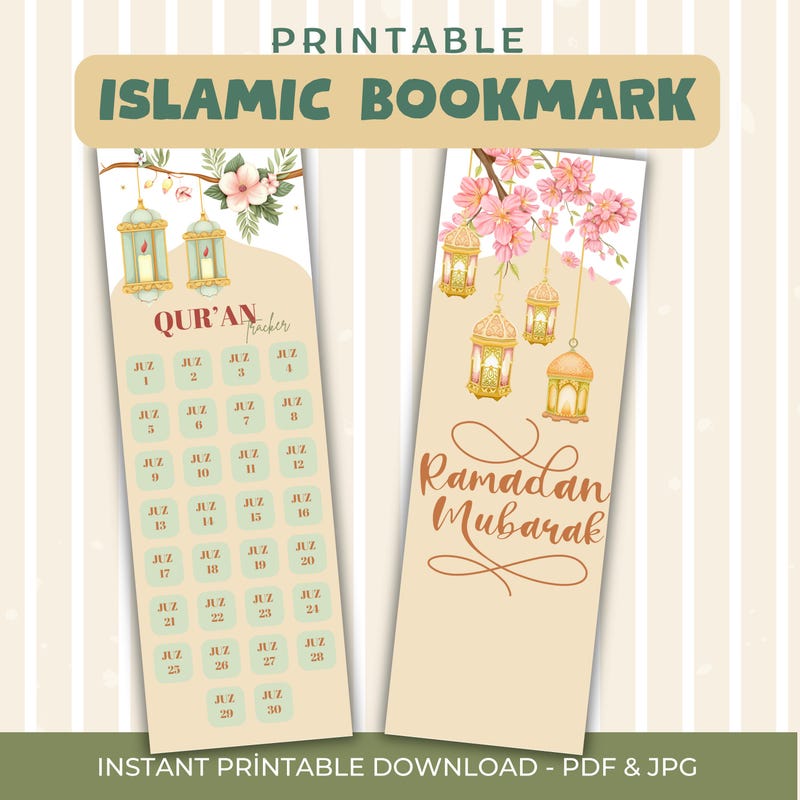 Ramadan Bookmarks - Etsy