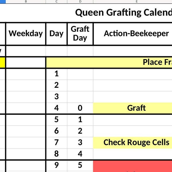 Excel Calendar Template - Etsy