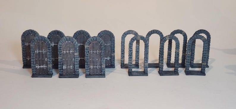 3D Printed and Painted Heroquest Style Doors for D&D, Pathfinder ...