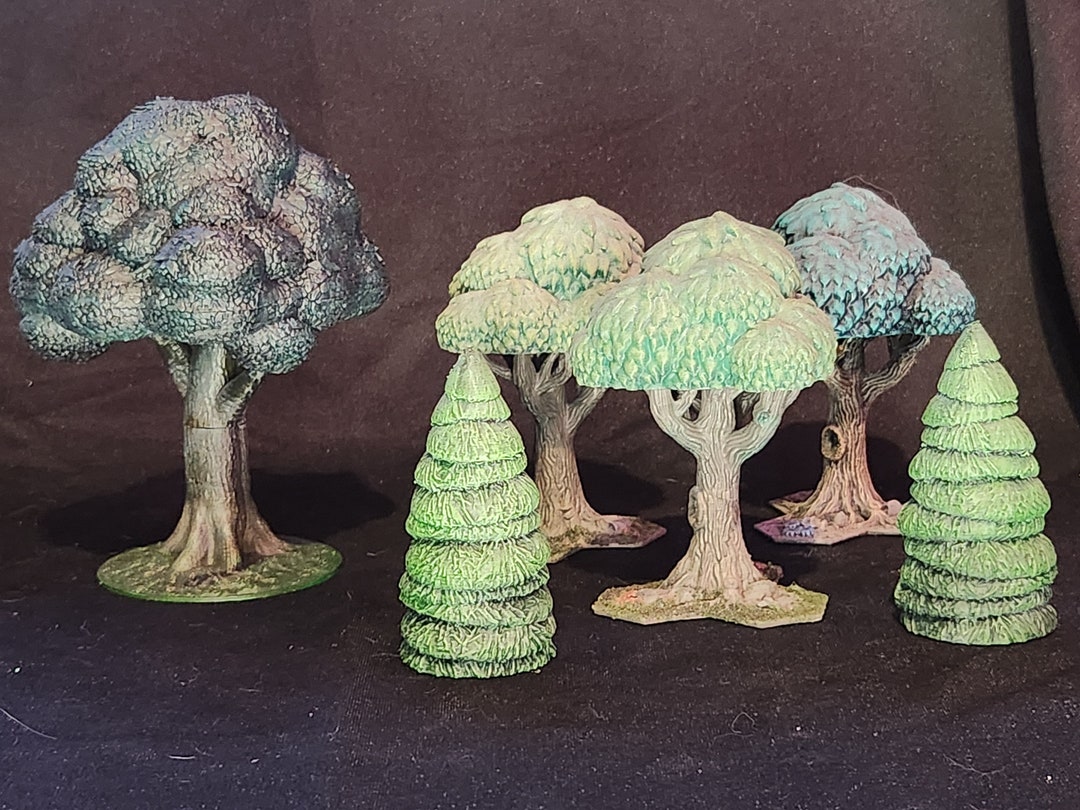 3D Printed and Painted Trees for D&D, Pathfinder, Shadowdark ...