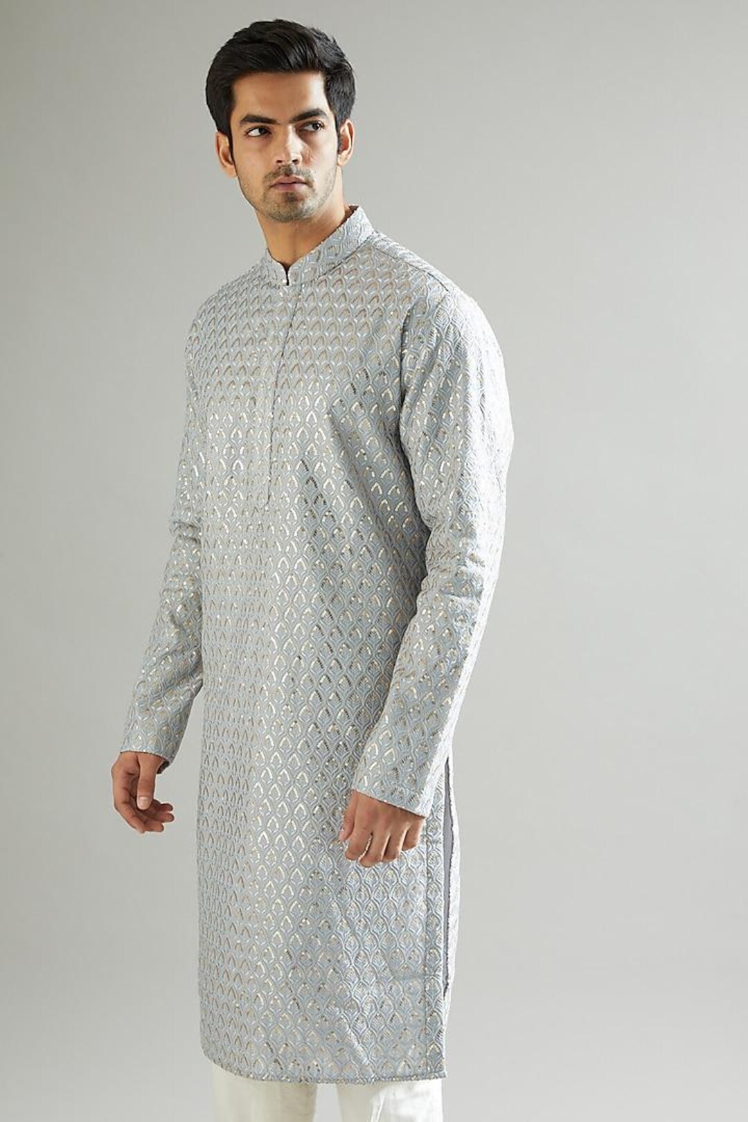 Custom Fit Raw Silk Embroidery Wedding Wear Mens Kurta Pajama Set - Etsy
