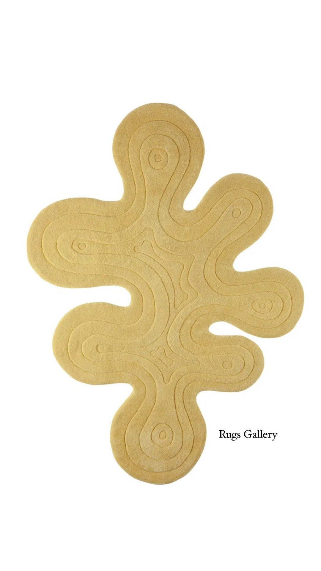 Hand Tufted Amoeba Rug Round Irregular Shaped Handmade Woolen Area Rugs ...