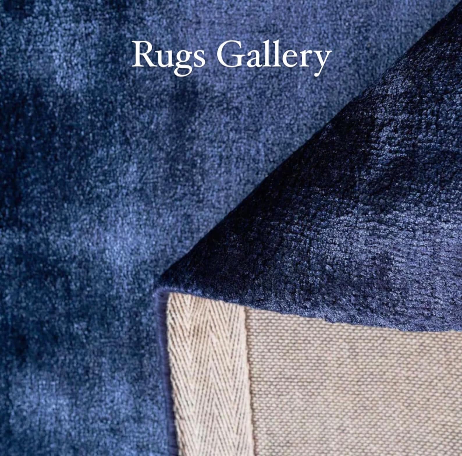 Midnight Blue Soft Handmade Silk Lush Handmade Modern Rug, Bespoke Rug ...