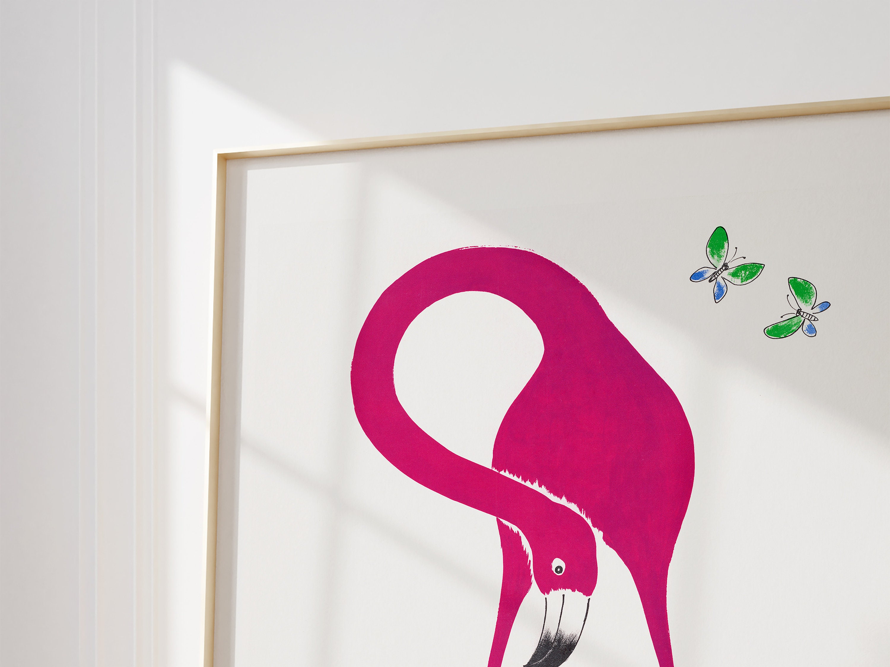 Bruno Munari Poster Swing Into Books Flamingo Giclée Wall Art Gift for ...