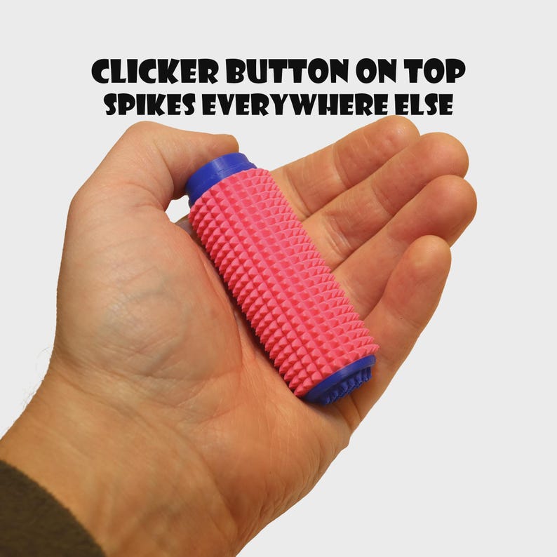 Spiked Sensory Pain Stim Roller With Clicker and Spikes - Fidget for ...