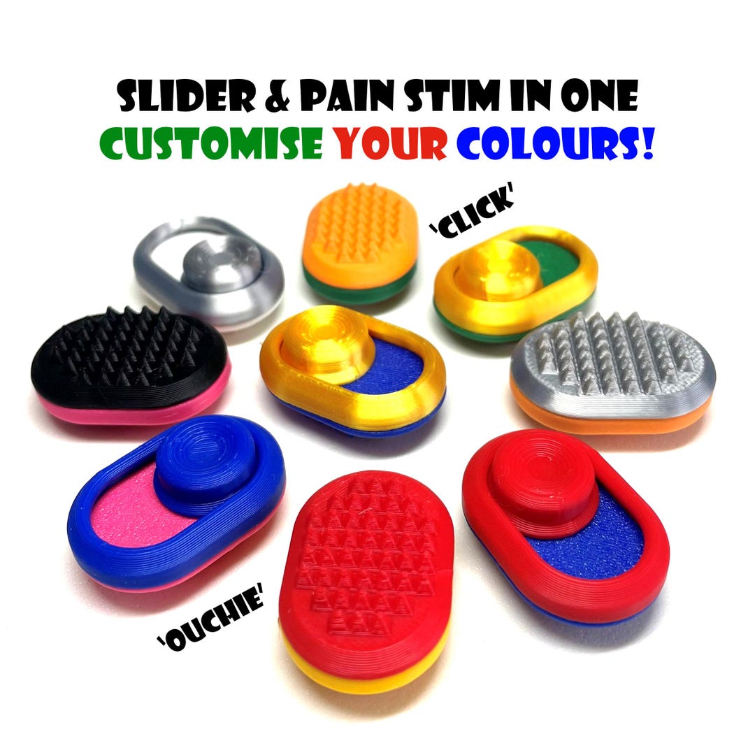 Magnetic Fidget Clicker Pain Stim Combo With Acupressure Spiky Pad ...