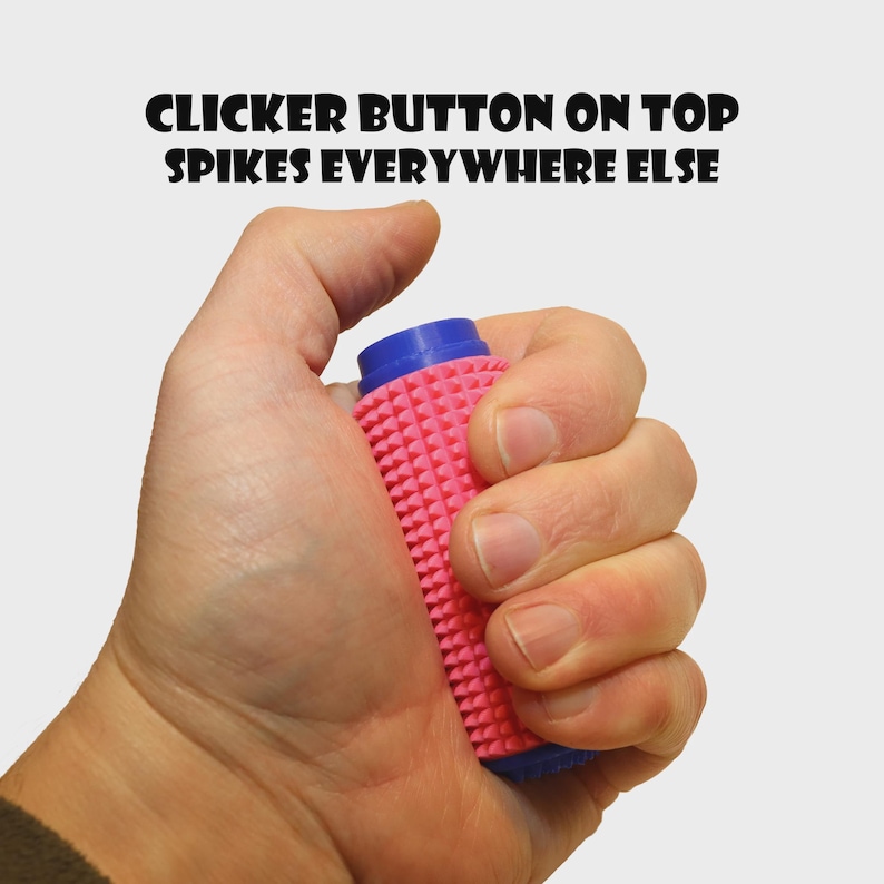 Spiked Sensory Pain Stim Roller With Clicker and Spikes - Fidget for ...