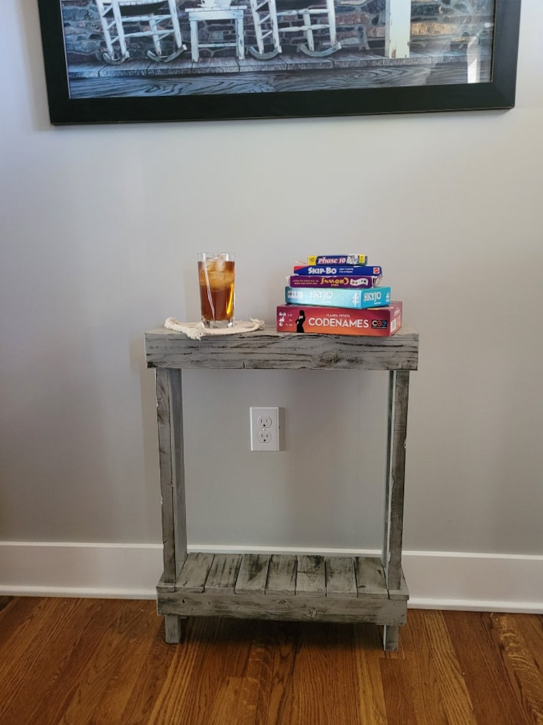 Distressed/rustic Matching, Narrow End Tables - Etsy