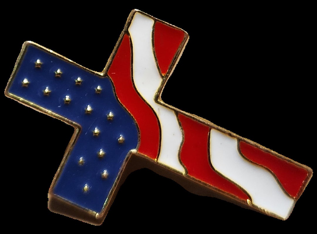 American Flag Cross Pin From Crossclipz - Etsy