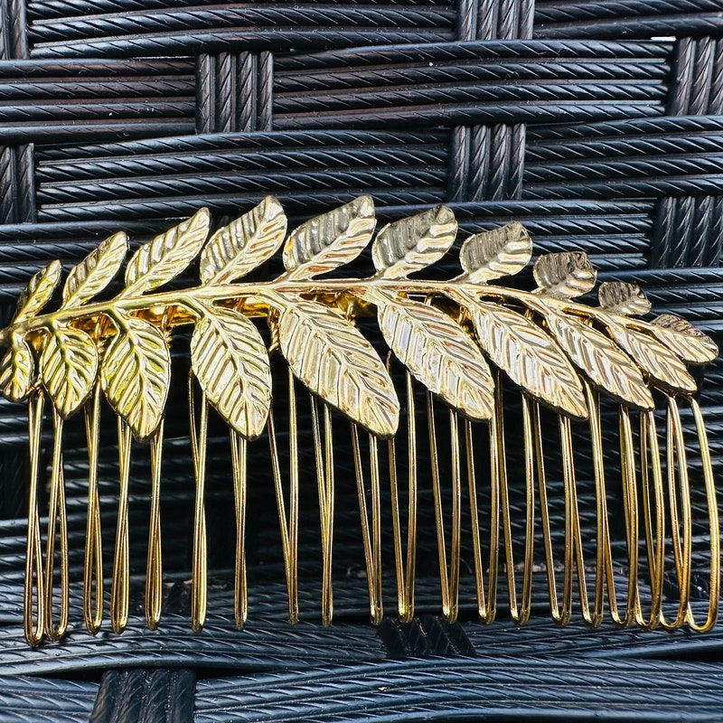 Gold Hair Comb - Etsy