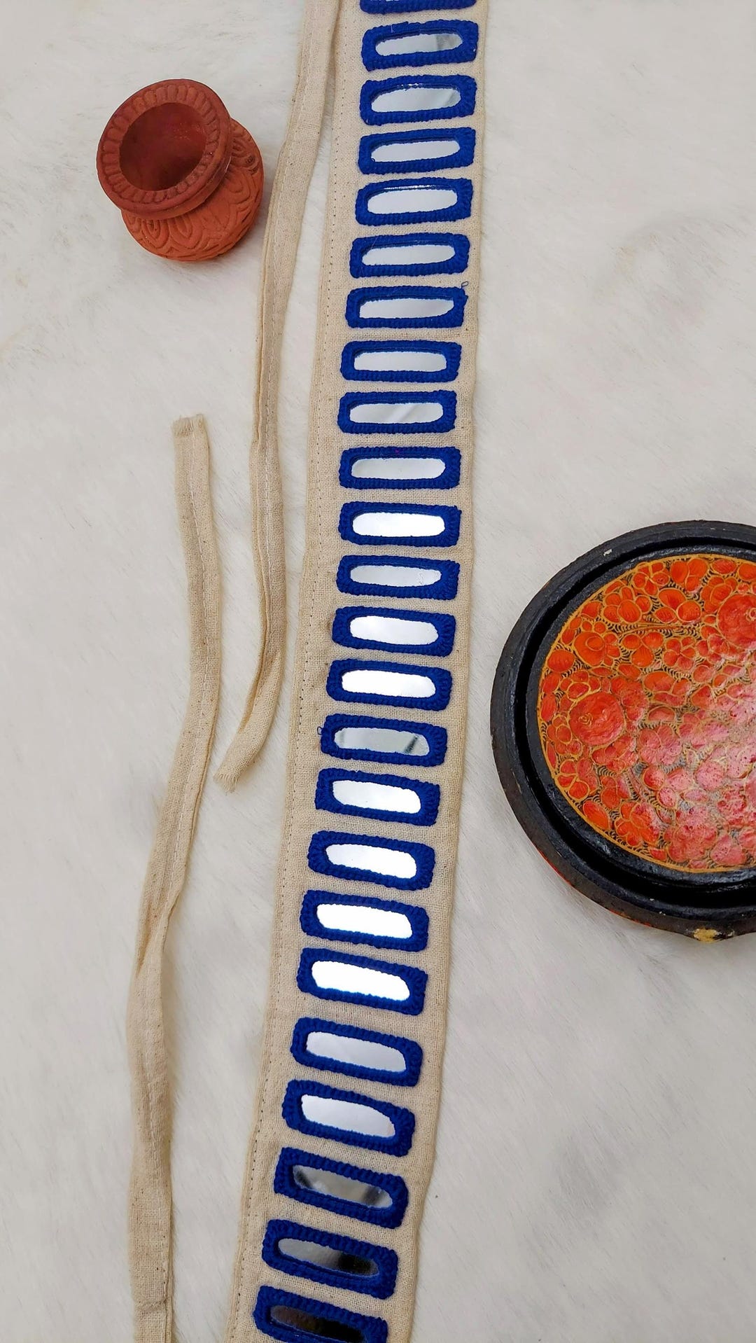 Embroidered Mirror Belt: Vegan Boho Sari Belt - Etsy