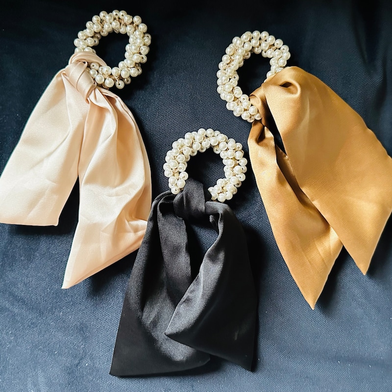 Pearl Scrunchie - Etsy