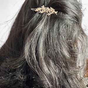 Gold Leaf Hair Clip: Metal Barrette, Greek Bridal Accessory - Etsy UK