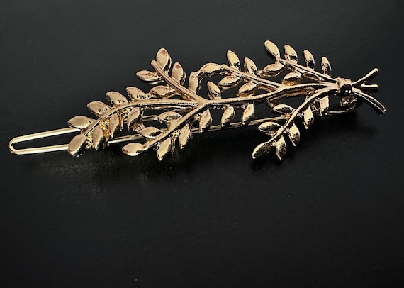 Gold Leaf Hair Clip Metal Barrette Greek Bridal Hair Clip Minimalist Hair Accessories for Women and Girls Gift for Her Etsy