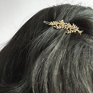 Gold Leaf Hair Clip: Metal Barrette, Greek Bridal Accessory - Etsy