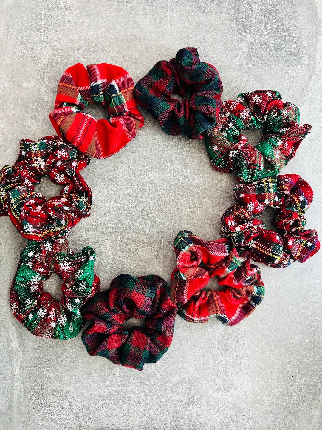 Christmas Scrunchie Gift Set, Large Handmade Scrunchie, Christmas ...