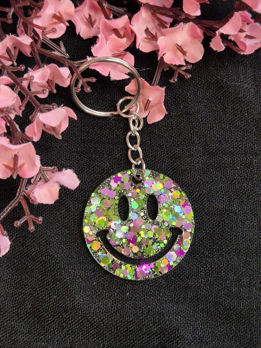 Keychain Smilie Made of Epoxy Resin, Gift Idea, Handmade, Keychain ...