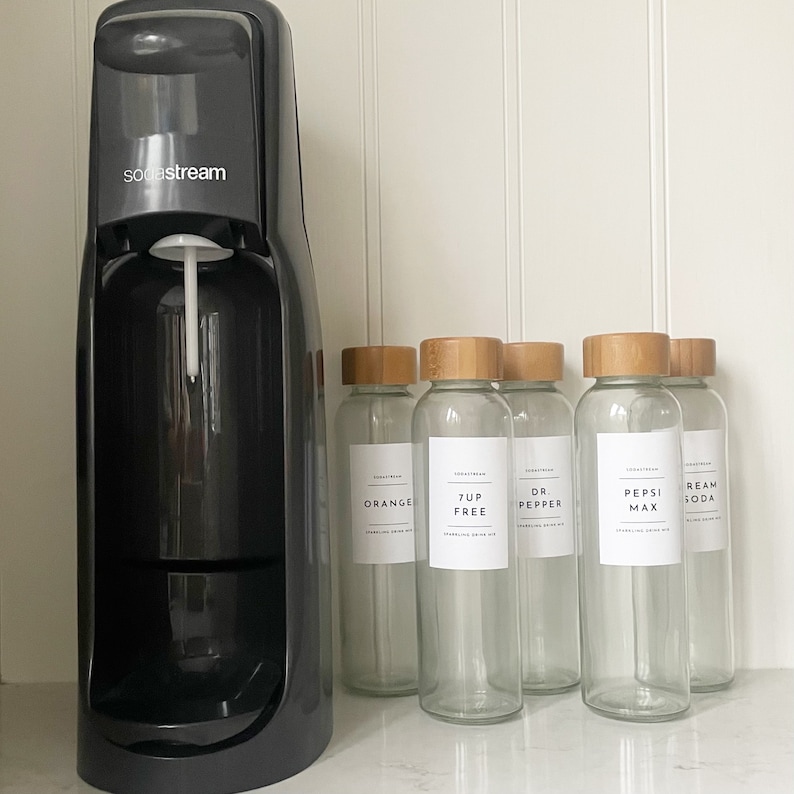 75mm X 50mm Sodastream Syrup Labels. Waterproof Storage Bottle Labels ...