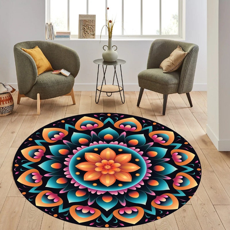 Mandala Mandala Rug - Etsy