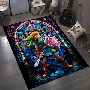 Zelda, Zelda Legend Rug, Legend of Zelda, Game Room Rug, Gaming Area ...
