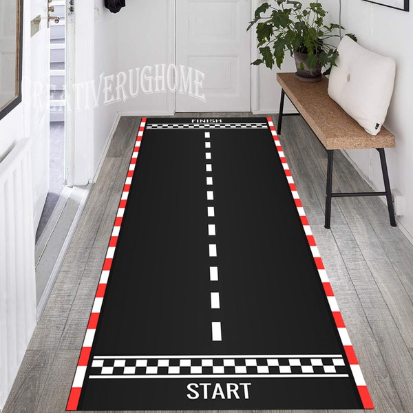 Race Track Rug - Etsy