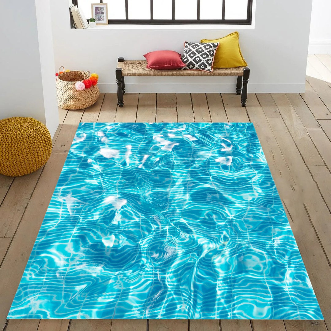 Sea Rug, Beach Rug, Clear Sea Rug, Sea Look Rug, Wave Rug, Ocean Rug ...
