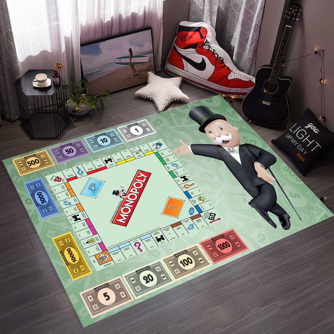 Monopoly Rug, Monopoly, Board Game Rug, Entertainment Rug, Game Rug ...