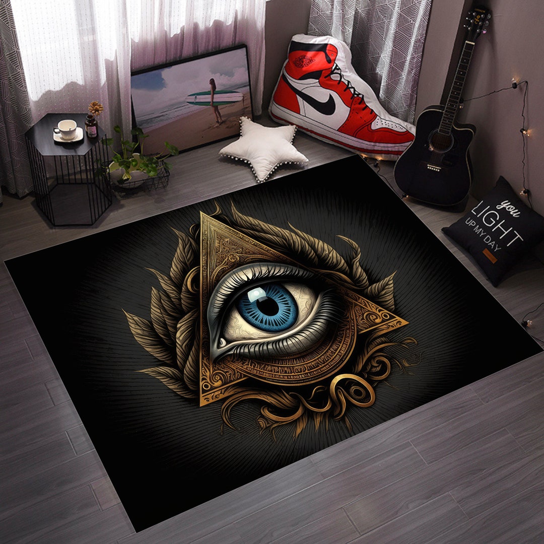 Masonic, Masonic Eye Rug, Decorative Eye Rug, Eye Rug, Modern Eye Rug ...