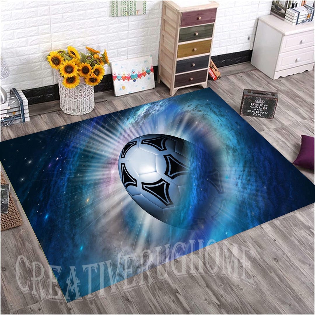 Football Ball Rug,soccer Rug,football Field Ball,football Ball Design ...