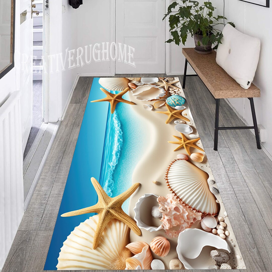 Sea Rug, Sea Runner Rug,beach Rug,clear Sea Rug,sea Look Long Rug,wave ...