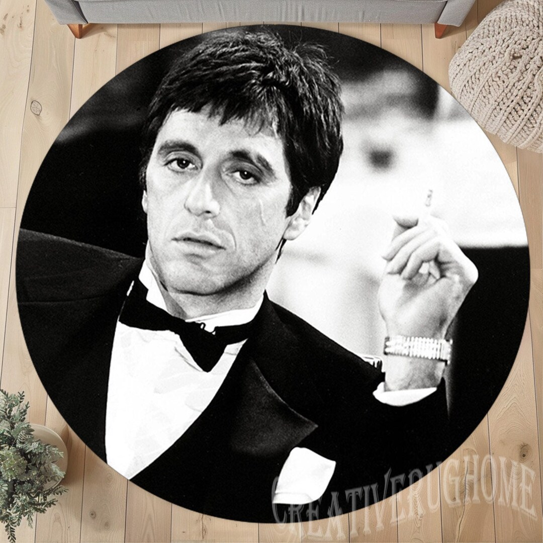 Scarface, Scarface Rug, Tony Montana Rug, Round Tony Montana Rug,home ...