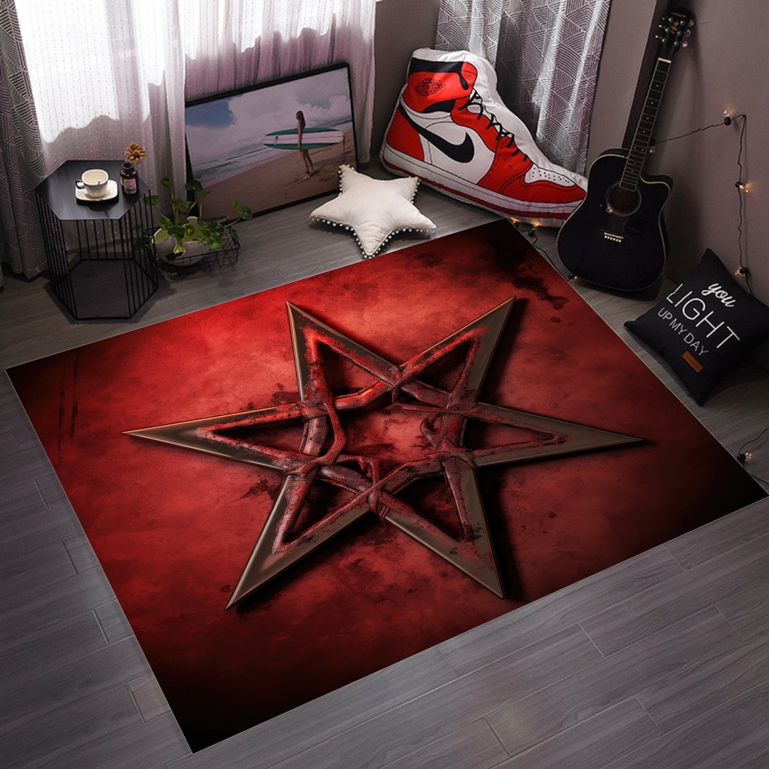 Pentagram Rug, Satan Rug, Devil Rug, the Star Rug, Satanic Carpet ...