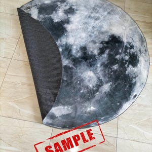 Moon Rug, Round Moon Decor Rug, Round Rug, Space Rug, Moon Fan Rug ...