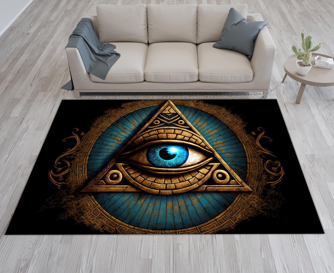 Masonic, Masonic Eye Rug, Decorative Eye Rug, Eye Rug, Modern Eye Rug ...