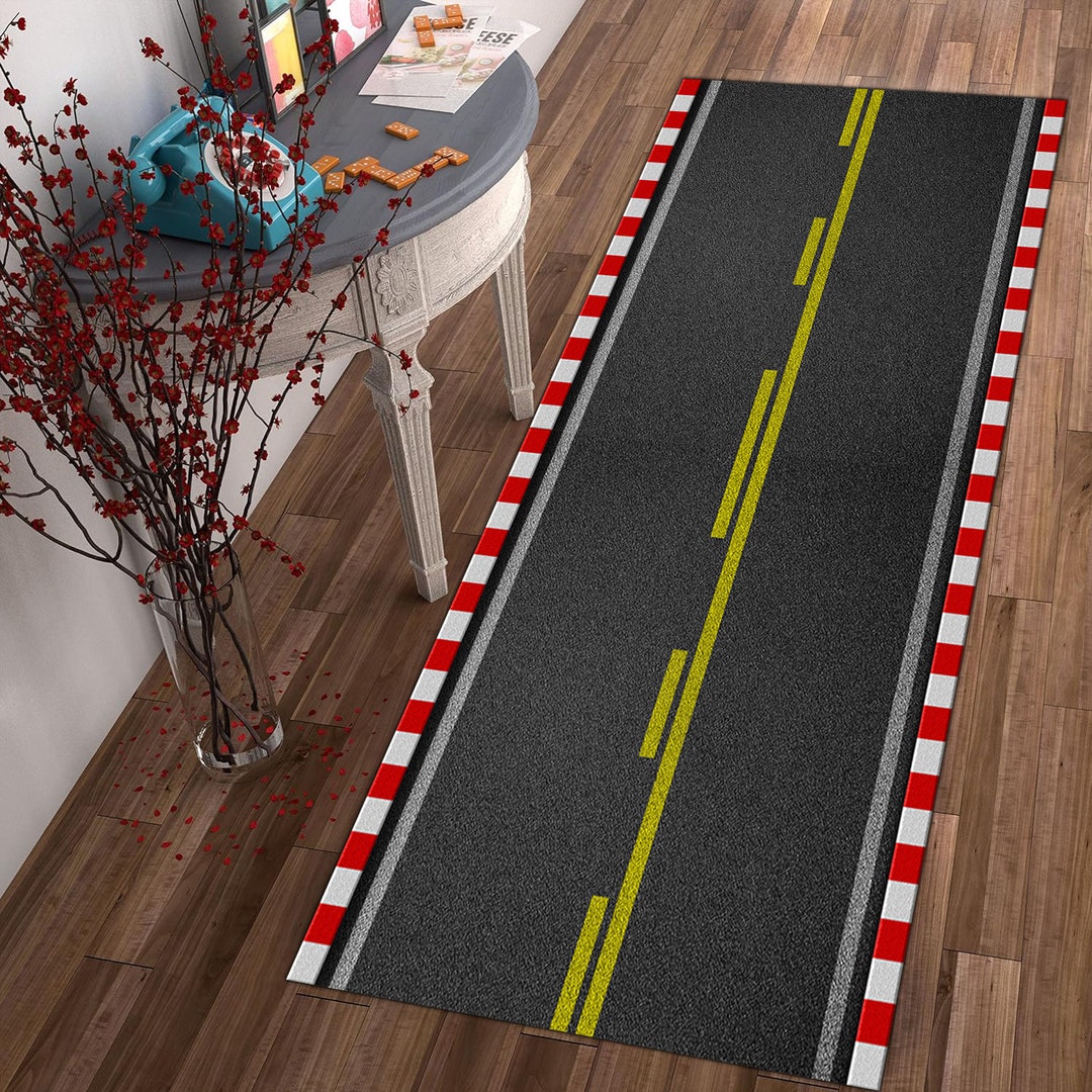 Race Track, Race Track Rug, Runner Rug,start Line,finish Line,kids Room ...