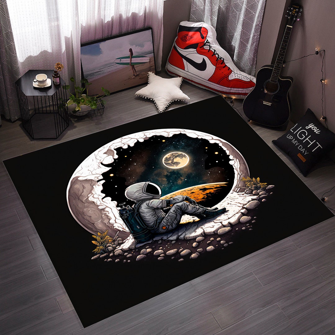 Astronaut, Astronaut Rug, Galaxy Rug, Space Rug, Planet Rug, Kids Room ...