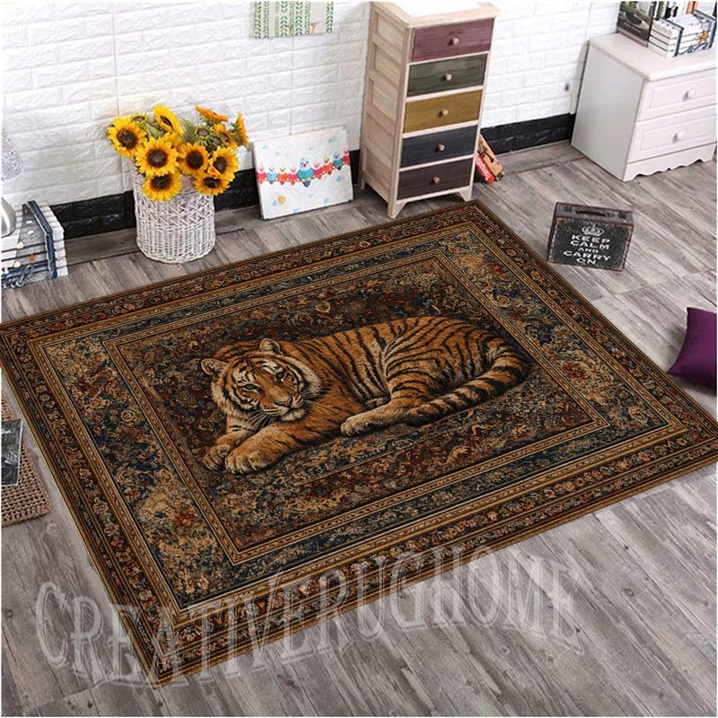 Tiger Rug - Etsy