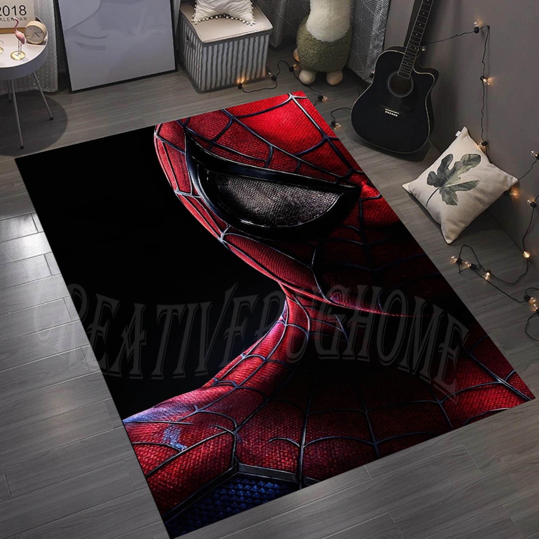 Spiderman, Spiderman Rug, Spider Man Rug, Kids Room Rug, Gift Spiderman ...