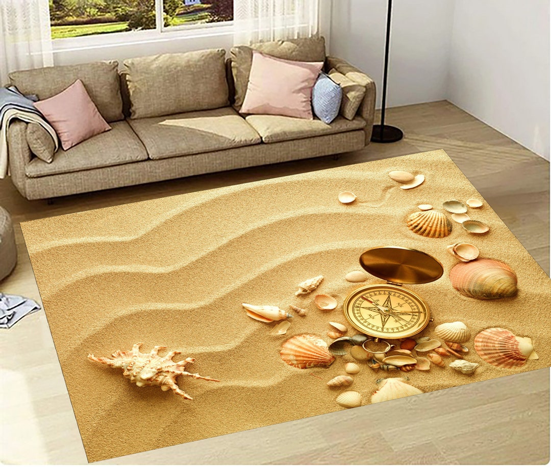 Beach, Sand Rug, Beach Rug, Beach Carpet, Sea Coast Rug,ocean Rug,sand ...
