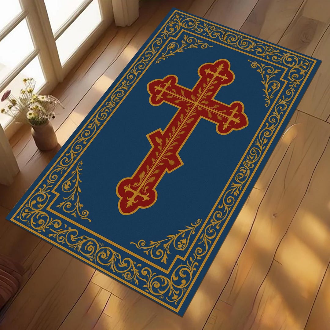 Personalized Christian Prayer Rug, Catholic Meditation Mat - Etsy