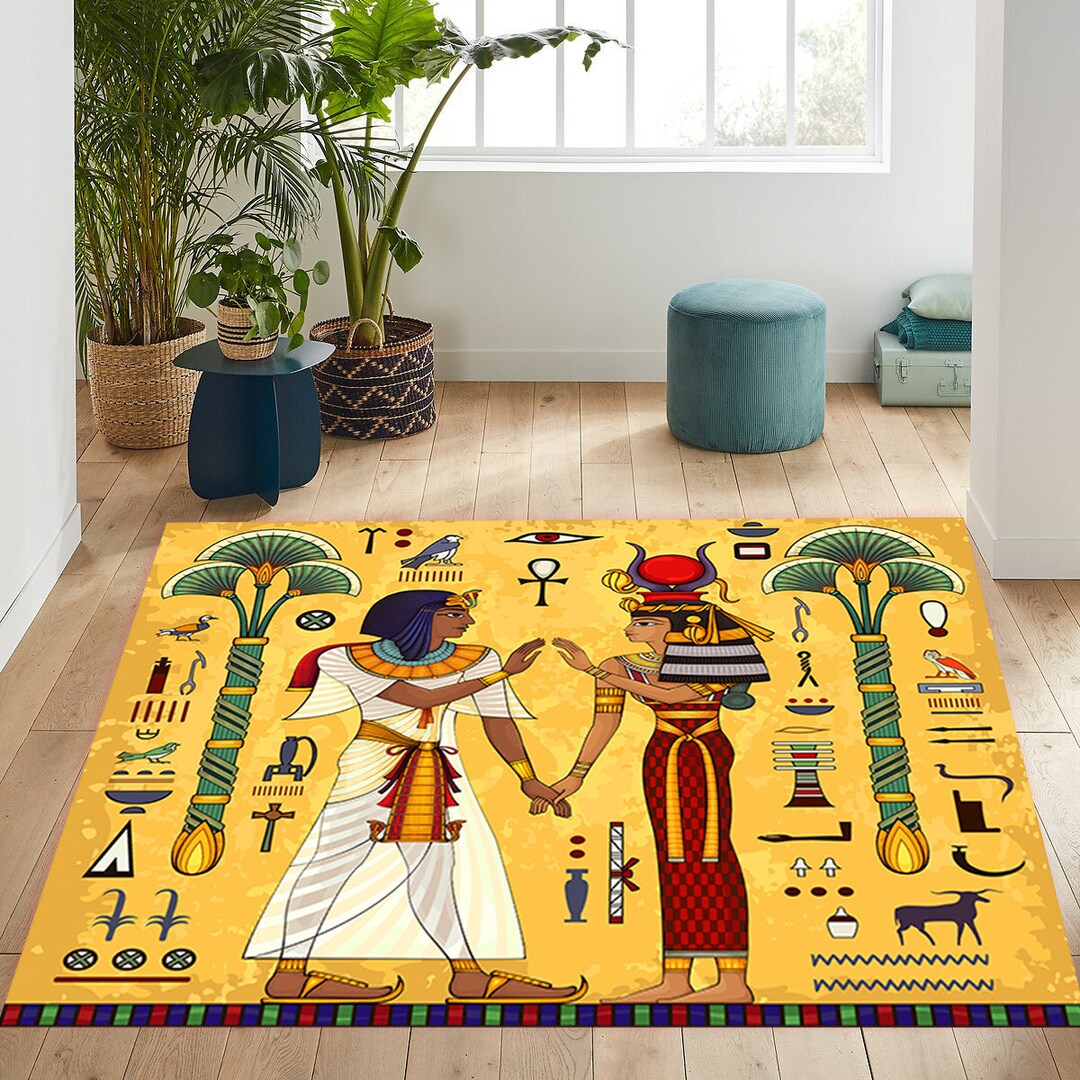 Egypt Rug, Ancient Egypt Rug,anubis Rug, Ancient Rug, Hieroglyph Rug ...