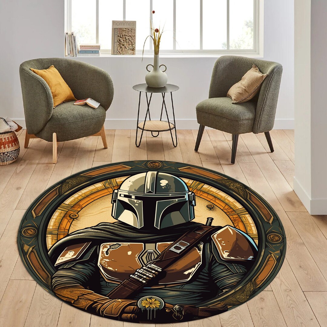 Star Wars Rug, Starwars Rug, Star Wars Patterned Rug, Round Starwars ...
