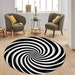 Illusion Rug, Vortex Rug, 3D Vortex Rug, Round Optical Illusion Rug ...
