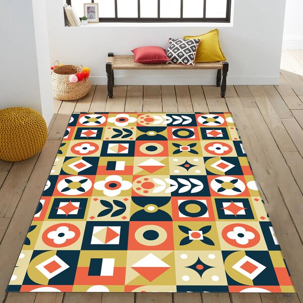 Mid Century Rug - Etsy