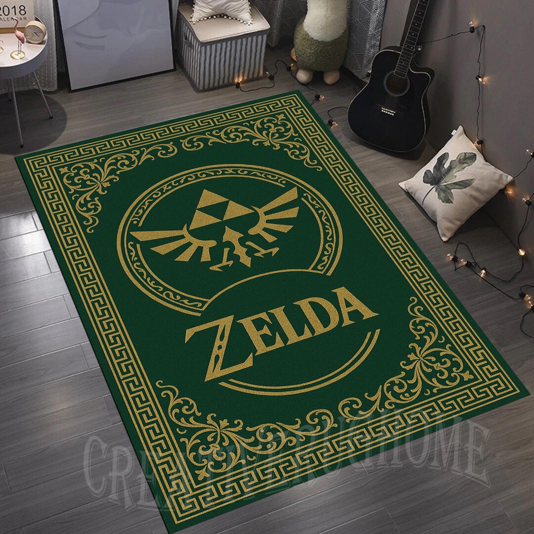 Zelda Game Room Rug, Greek Motifs, Gamer Gift - Etsy