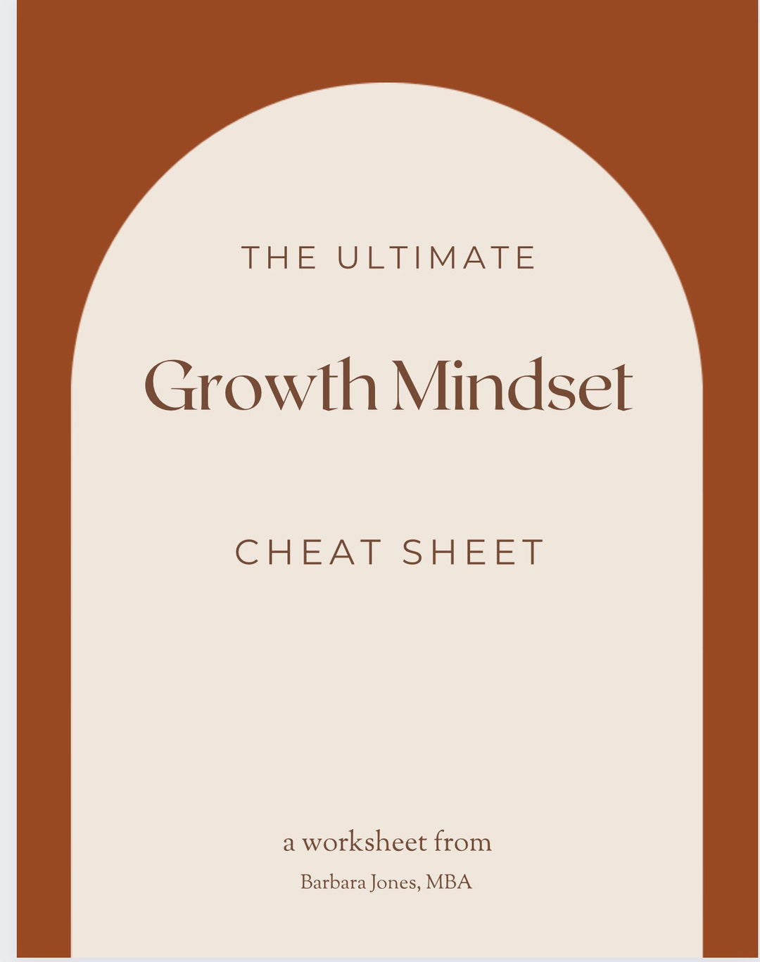 The Ultimate Growth Mindset Cheat Sheet - Etsy Australia